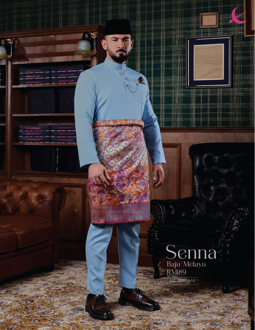 Elrah Exclusive Ampang - BAJU MELAYU SENNA - BABY BLUE (6)